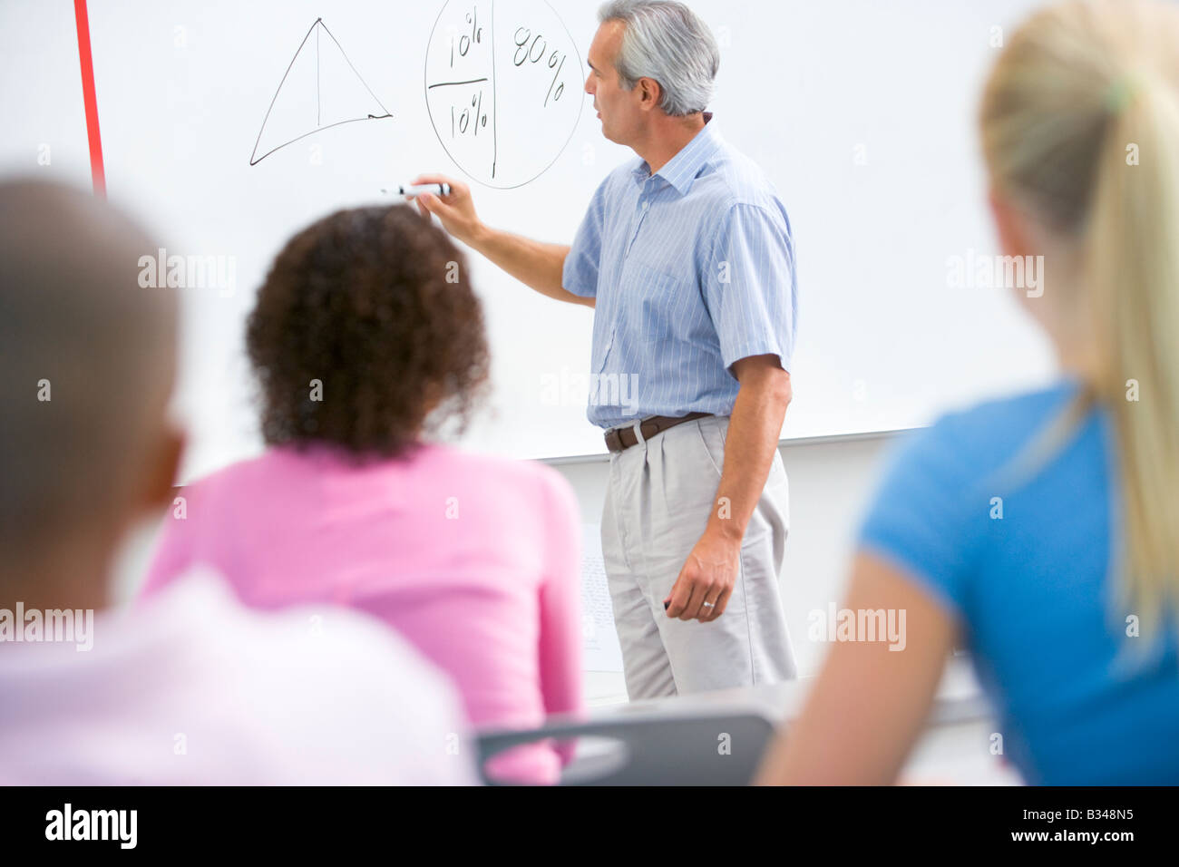 High school math class whiteboard hi-res stock photography and images ...