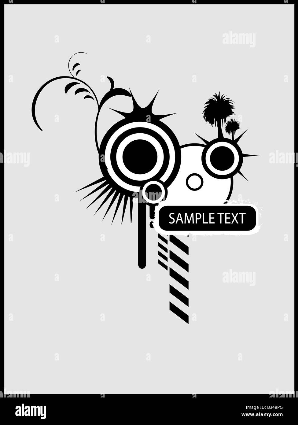 Swirly design text box hi-res stock photography and images - Alamy