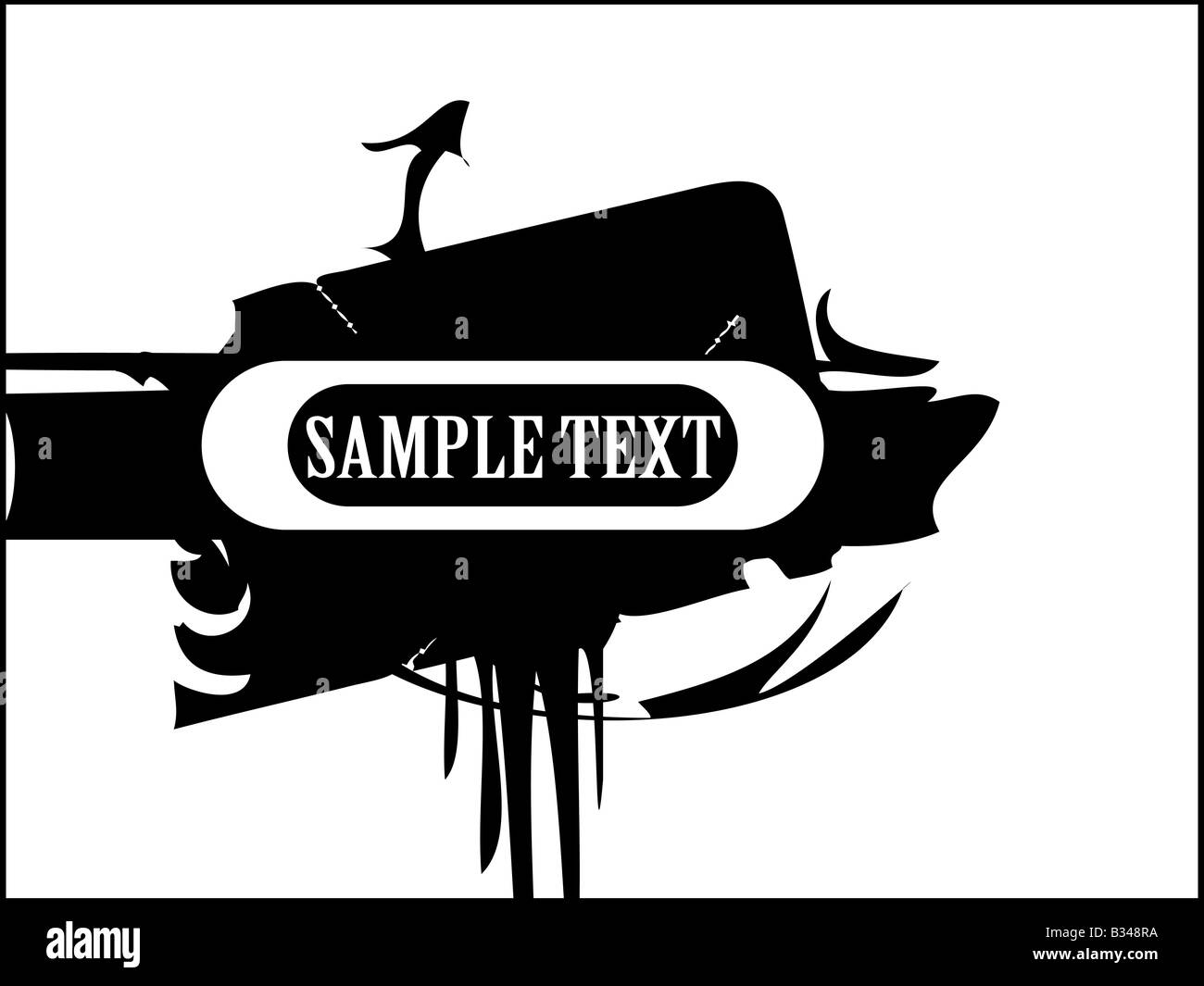 text template and stained design on isolated background Stock Photo - Alamy