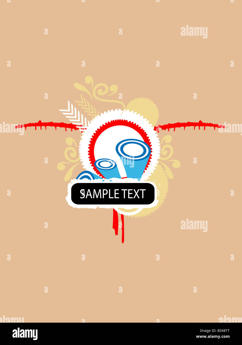 Swirly design text box hi-res stock photography and images - Alamy