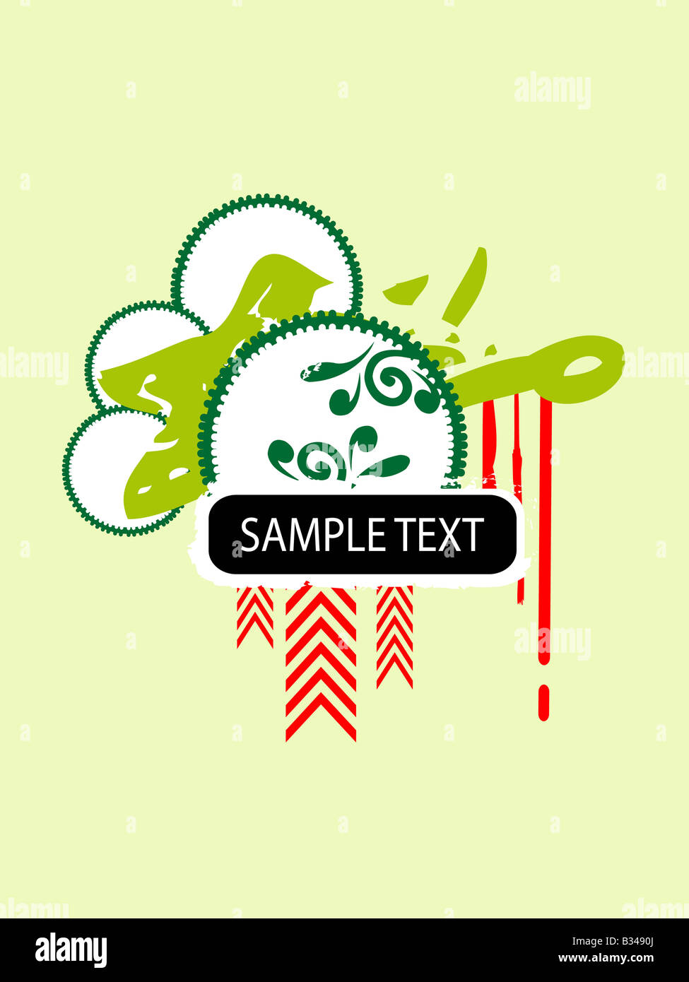 Swirly design text box hi-res stock photography and images - Alamy