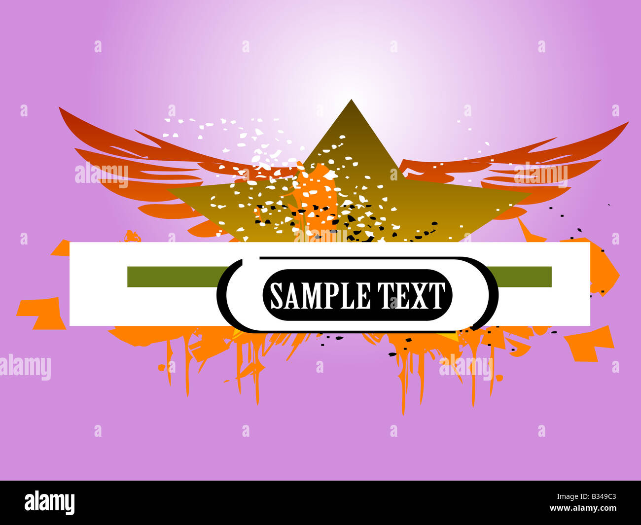 stained wings with text box Stock Photo - Alamy