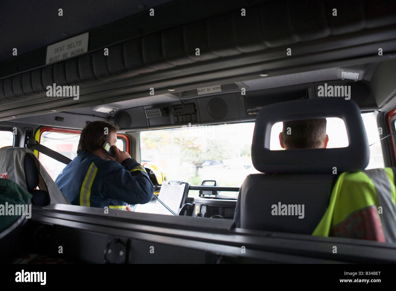 Rear view of fire engine hi-res stock photography and images - Alamy