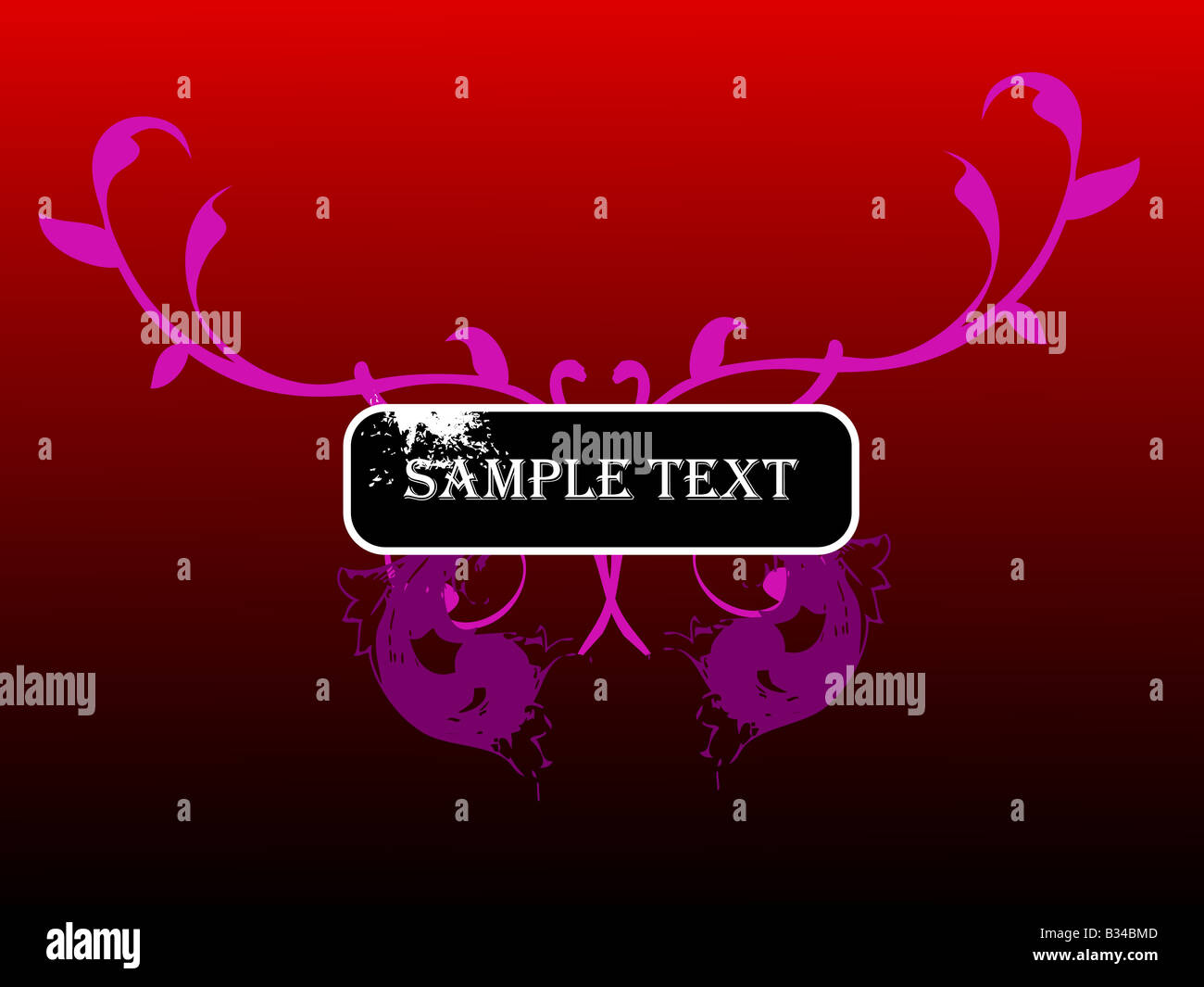 swirly text template on gradient background Stock Photo - Alamy