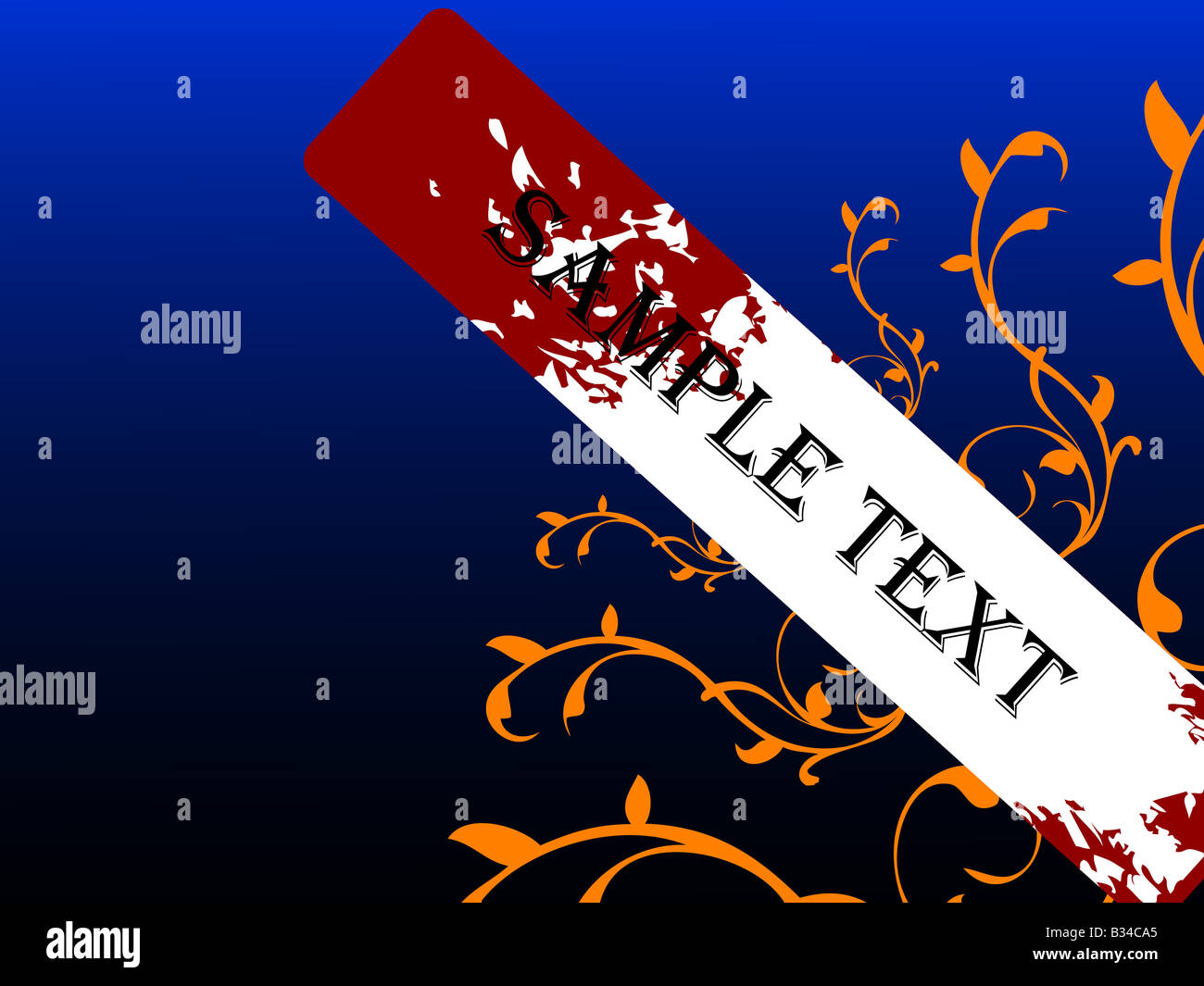 floral text template on gradient background Stock Photo - Alamy