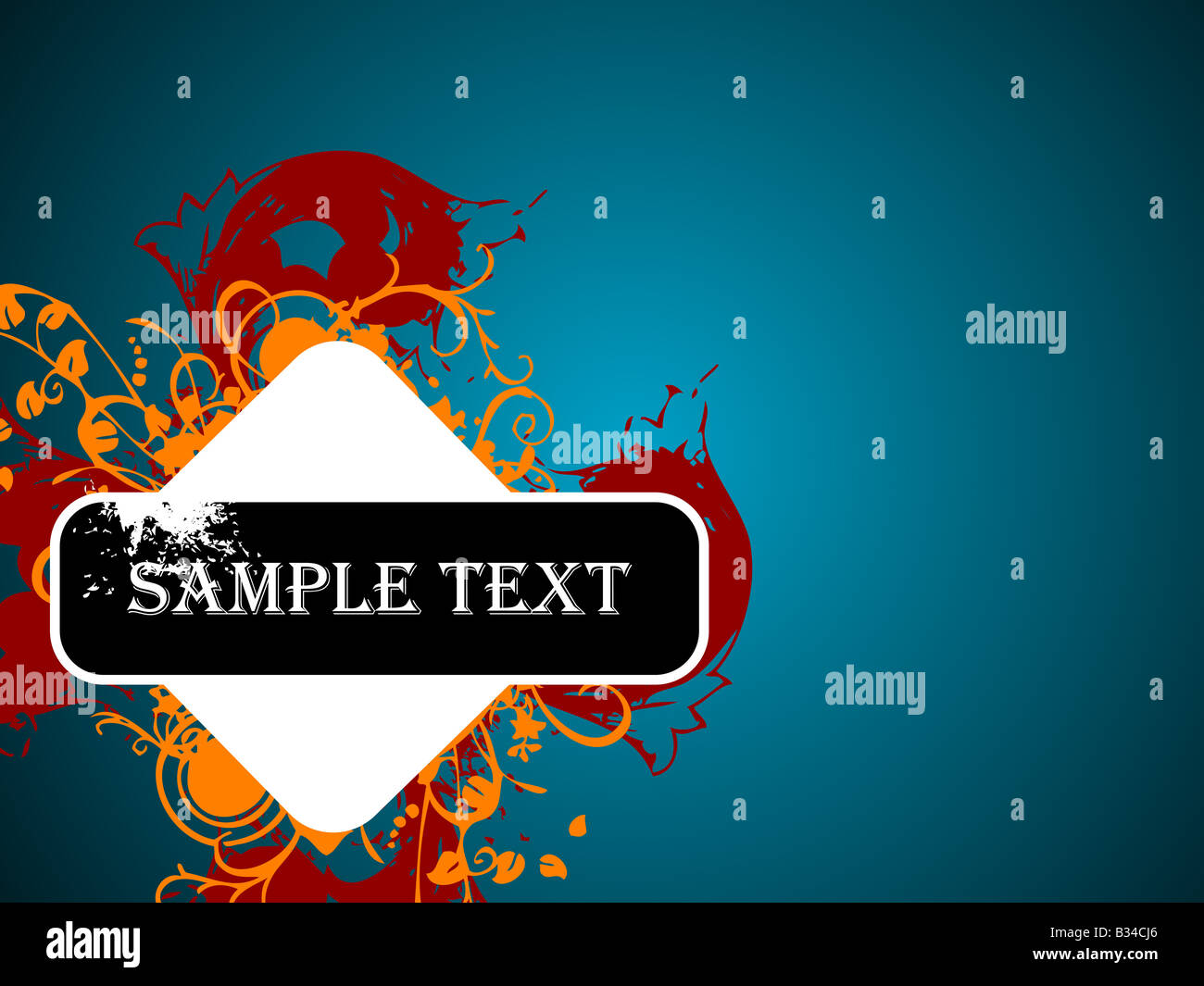 grungy sample text on gradient background Stock Photo - Alamy