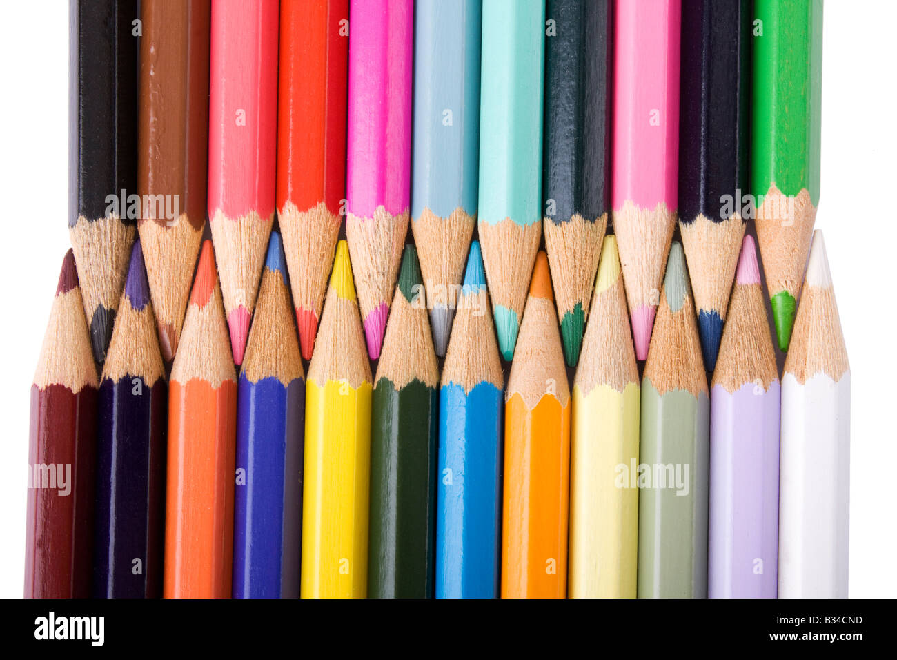Color pencils collection with colors mixed Stock Photo - Alamy
