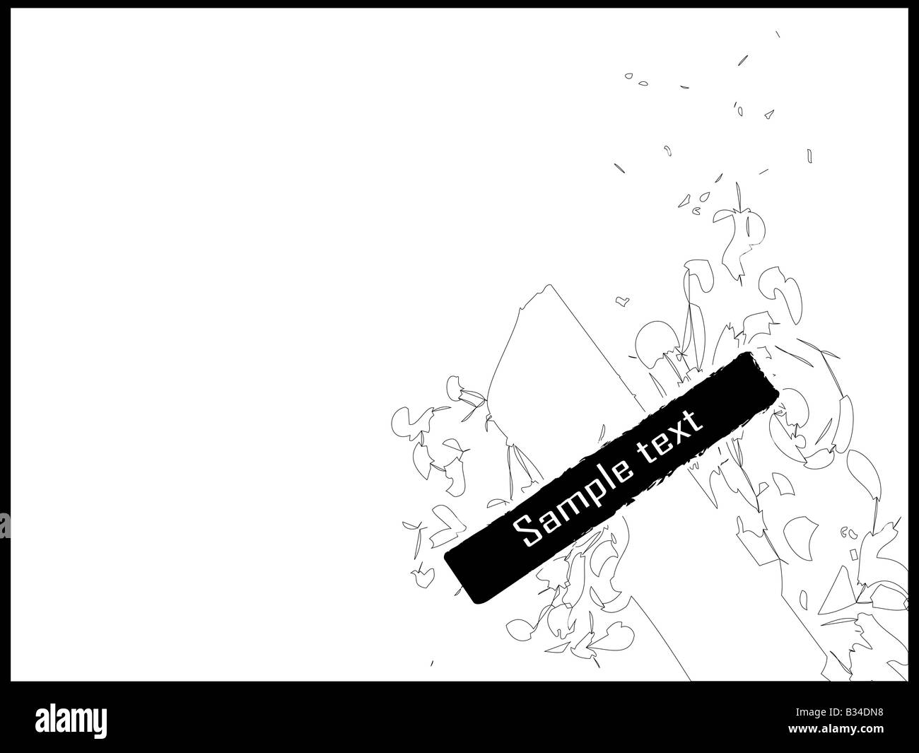 sample text on isolated background Stock Photo - Alamy