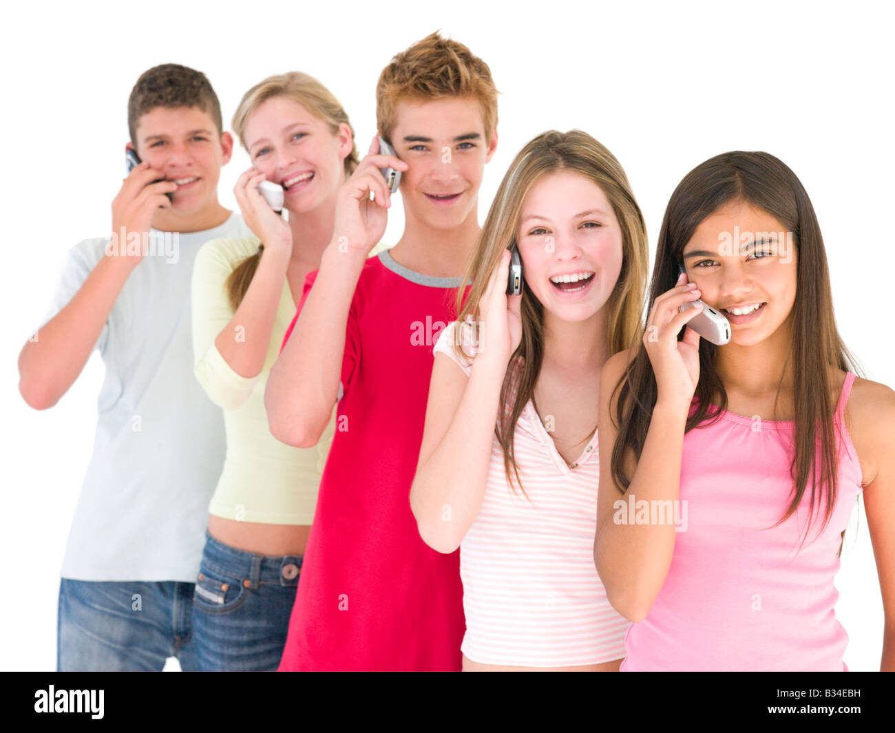 Children on mobile phones hi-res stock photography and images - Alamy