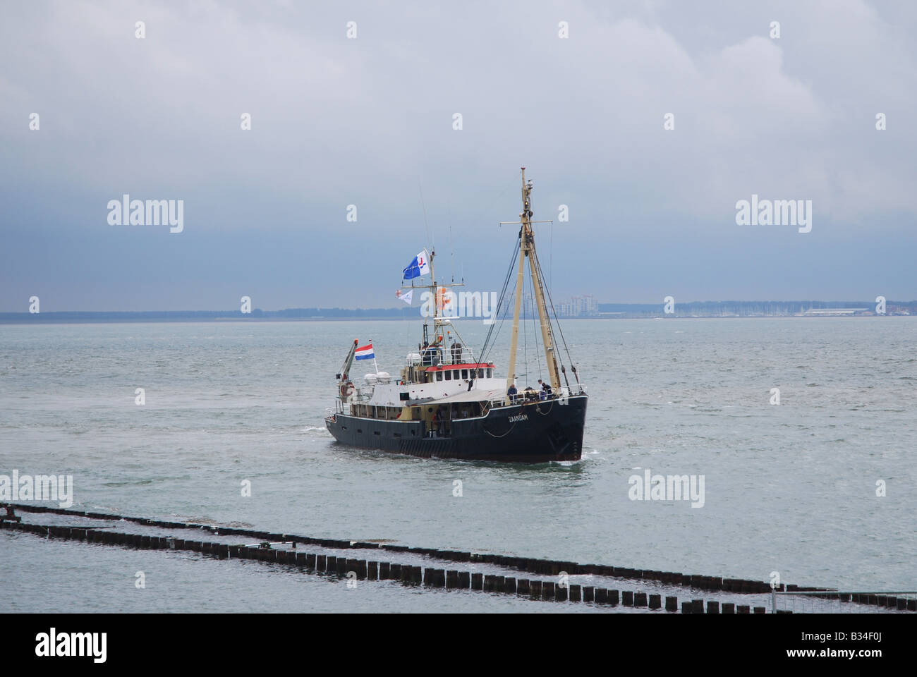 freighter at sea Vlissingen Netherlands Stock Photo - Alamy