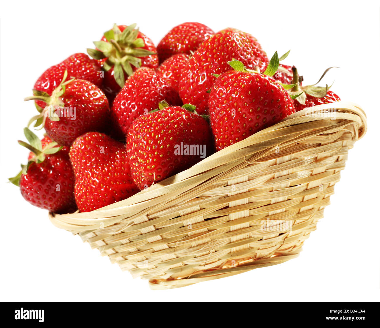 Fresh strawberry fruit group in plant basket Stock Photo - Alamy