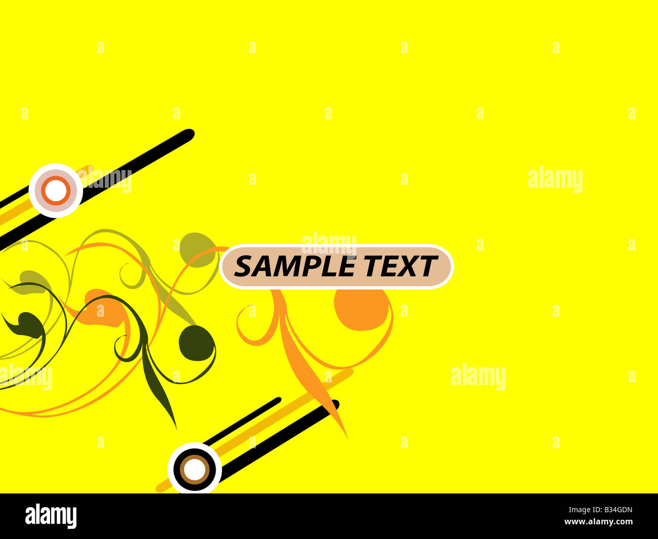 swirly artistic design with text template Stock Photo - Alamy