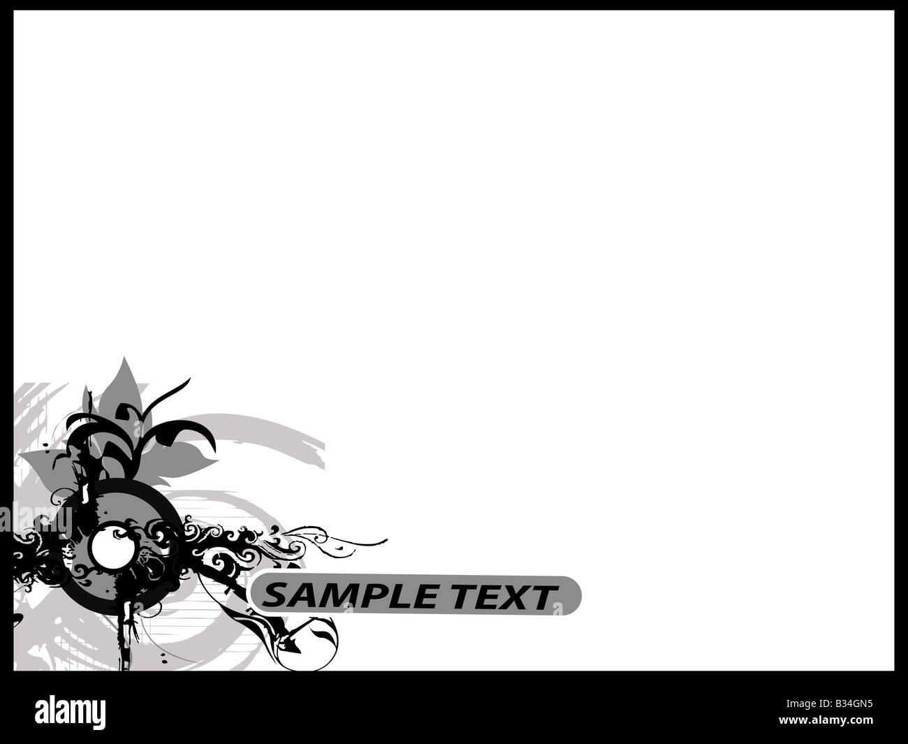 stained design with swirls and sample text Stock Photo - Alamy