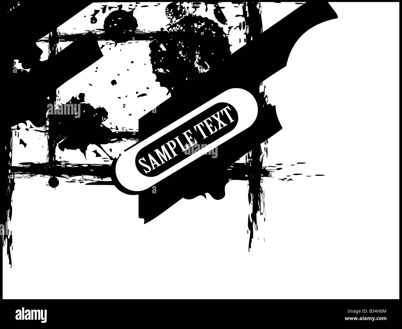 grungy rectangular design with sample text Stock Photo - Alamy