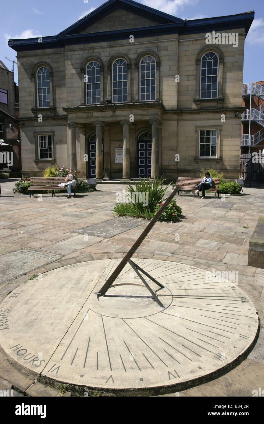 City of Sheffield, England. Horizontal sundial in the garden of the ...