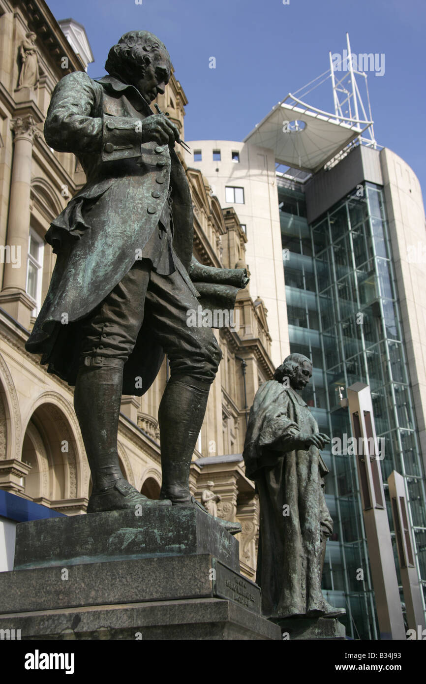 City of Leeds, England. Leeds City Square with the Henry Charles Fehr ...