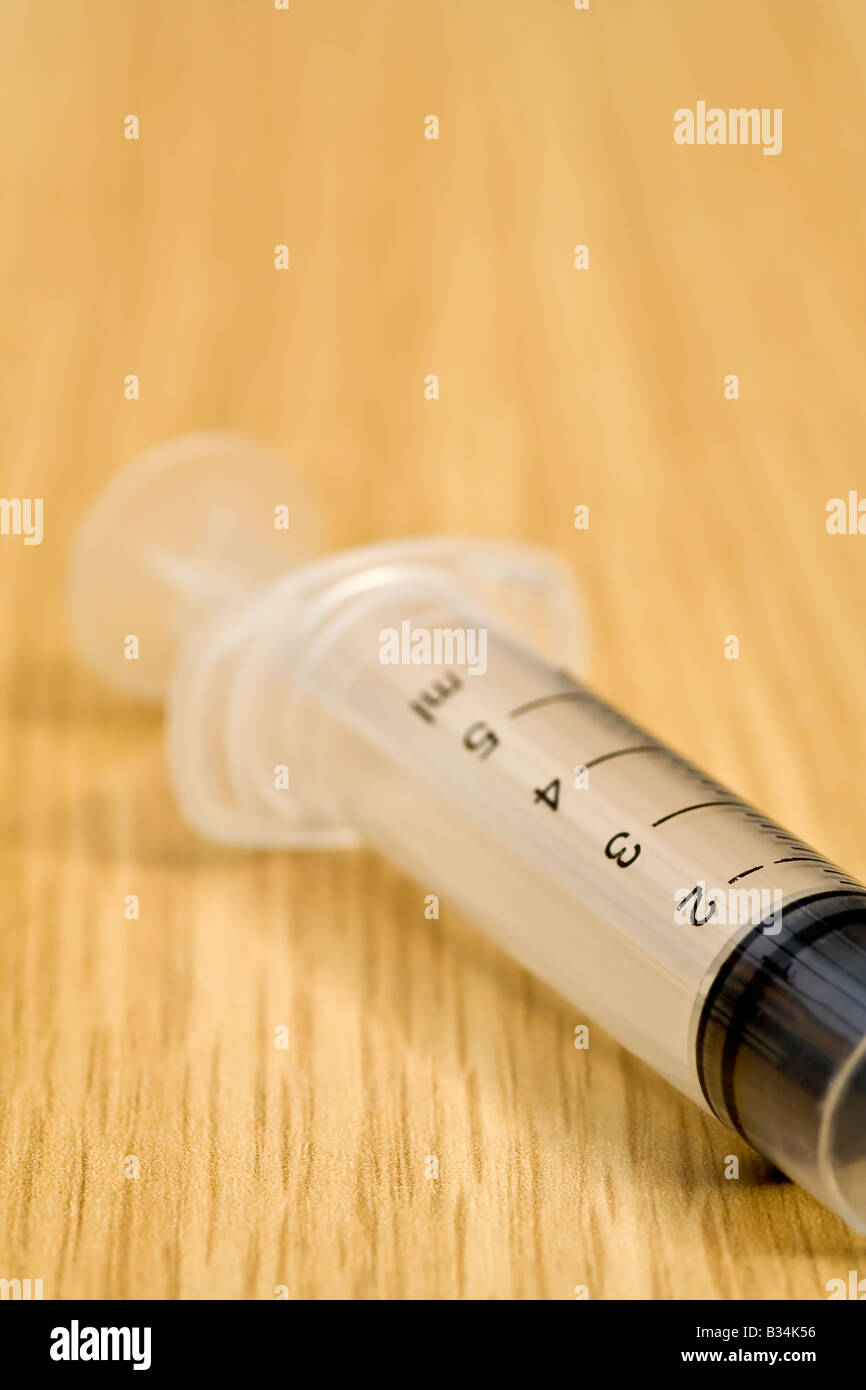 An empty syringe, UK Stock Photo - Alamy