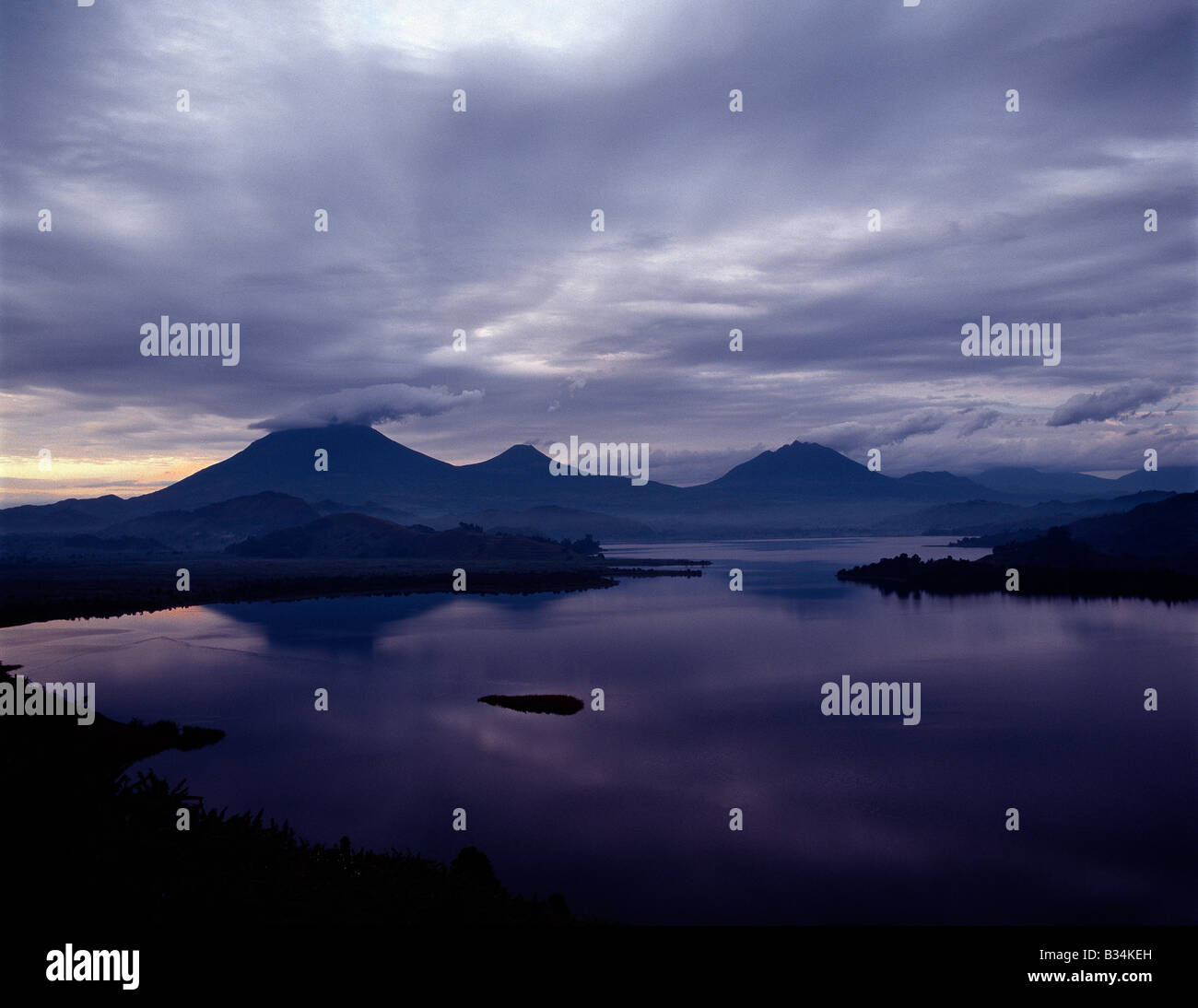 Uganda, Southwest Uganda, Lake Mutanda. Lake Mutanda is possibly the ...