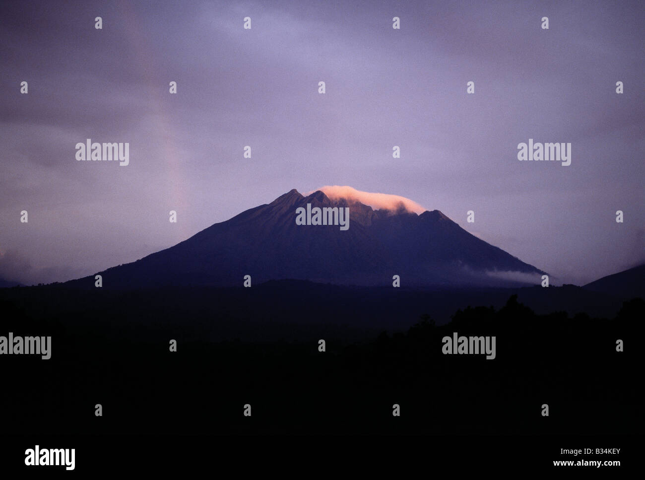 Uganda, Virunga Volcanoes, Mount Sabinyo. Mount Sabinyo (11,923 feet ...