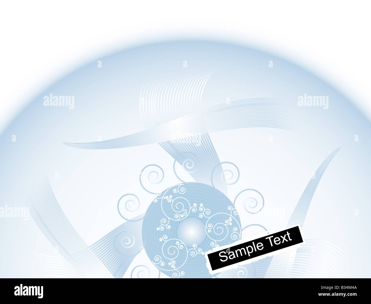 swirly sample text on gradient background Stock Photo - Alamy