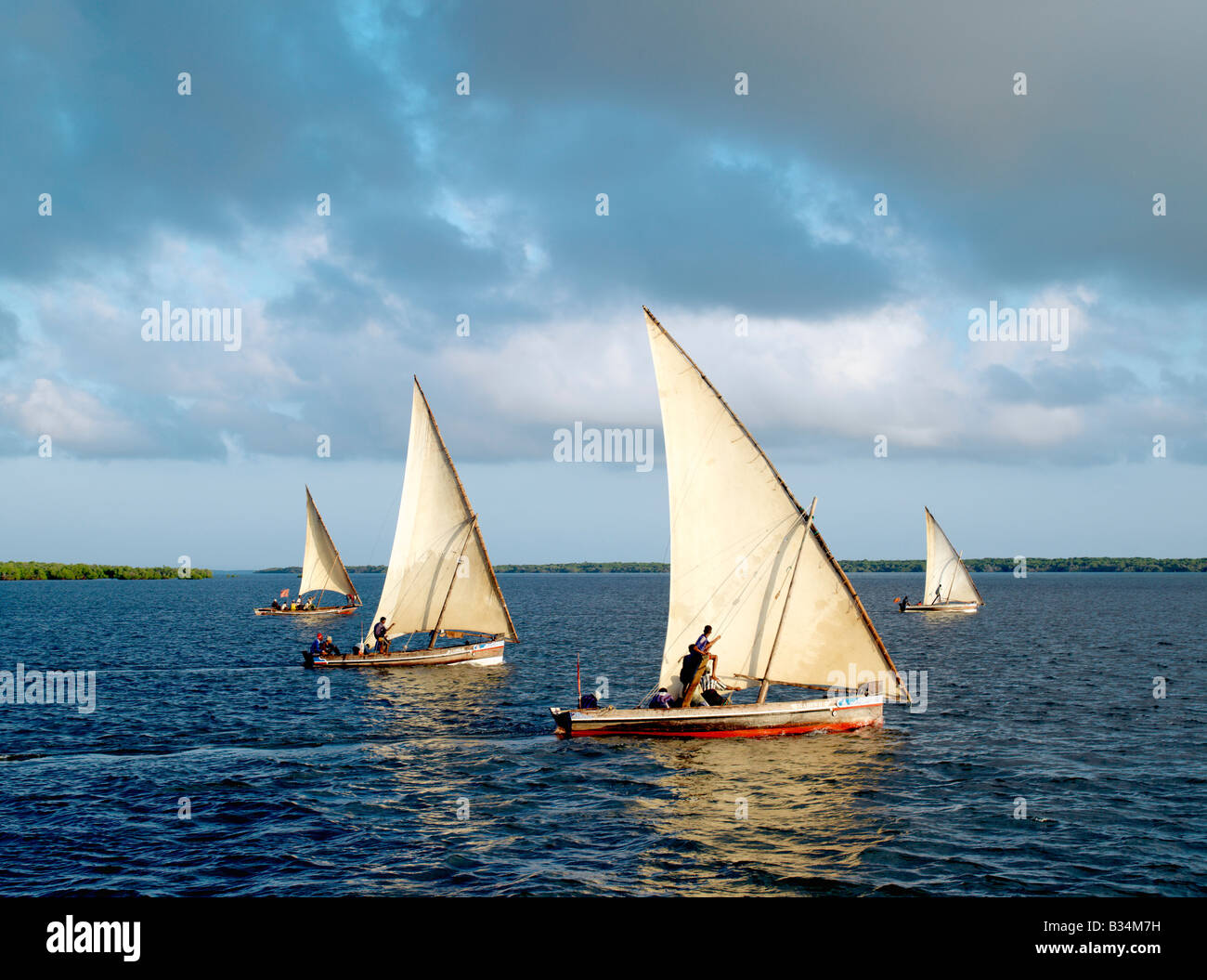 Kenya, Kisingitini, Pate Island. Soon after sunrise each day the ...