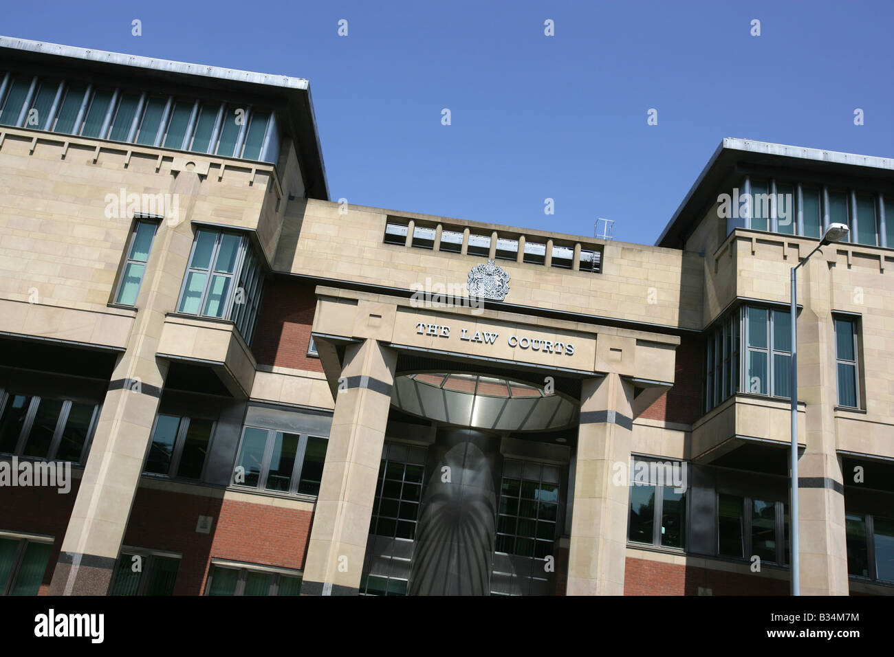 City of Sheffield, England. Angled view of the ain entrance to ...