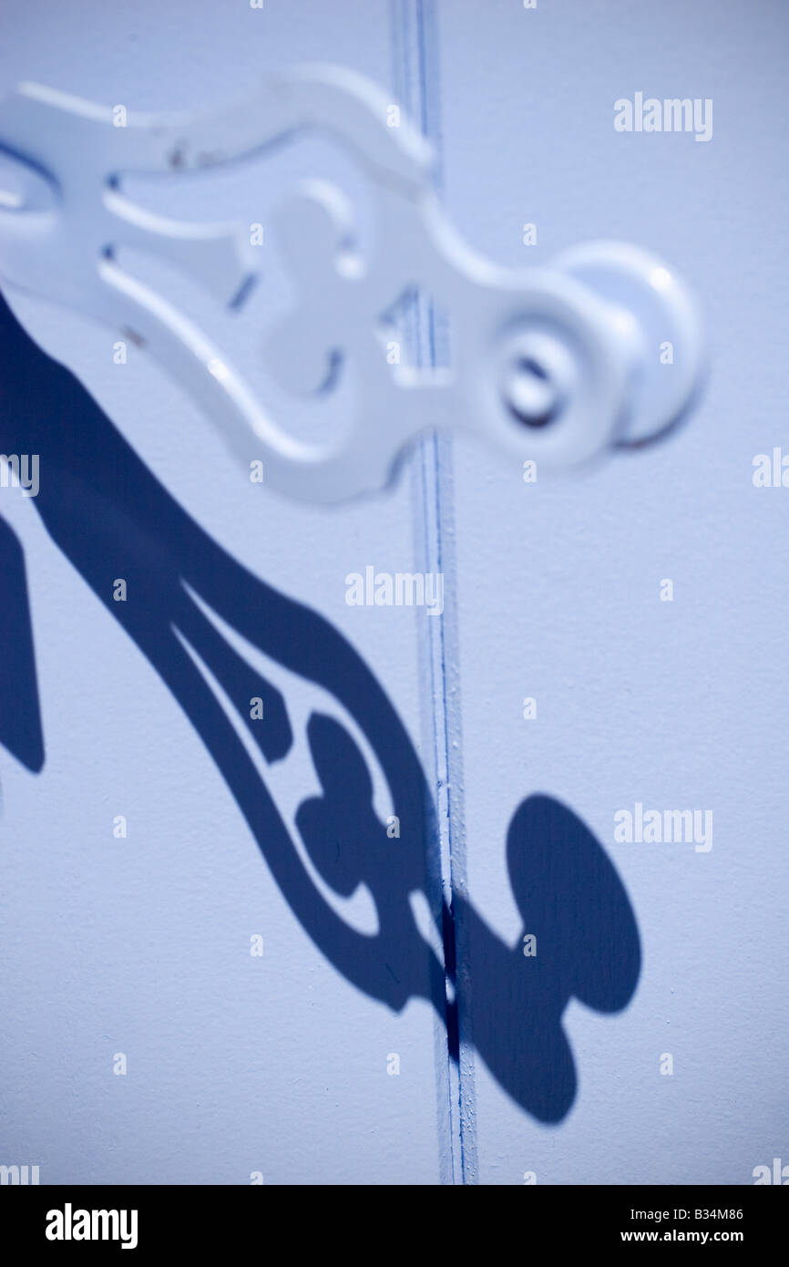 french shutter handle/lock Stock Photo - Alamy