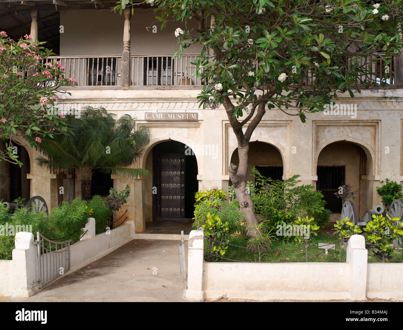 Kenya, Coast Province, Lamu Island. The Lamu Museum boasts a fine ...