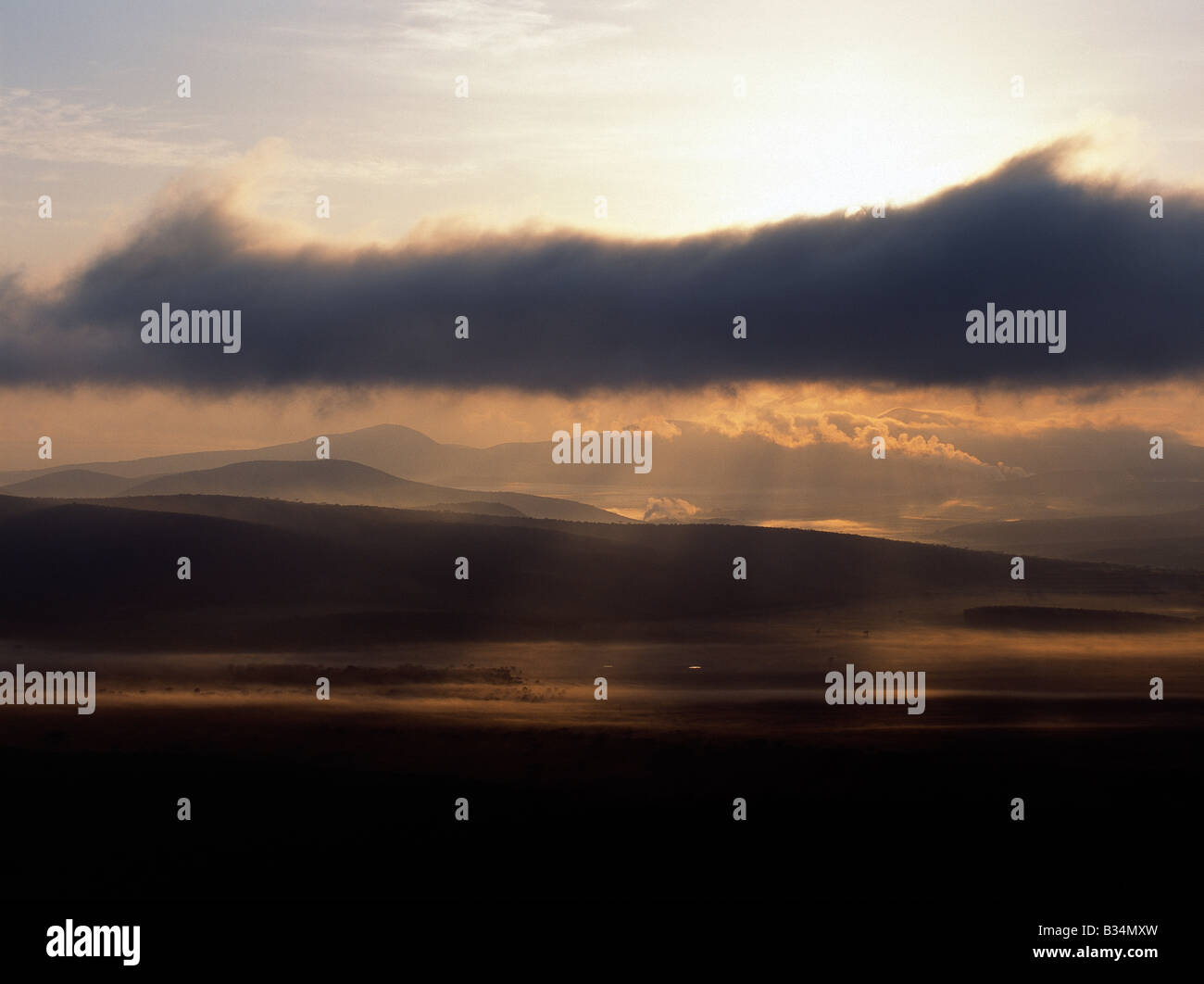 Kenya, Rift Valley Province, Naivasha. Early morning in Africa's Great ...