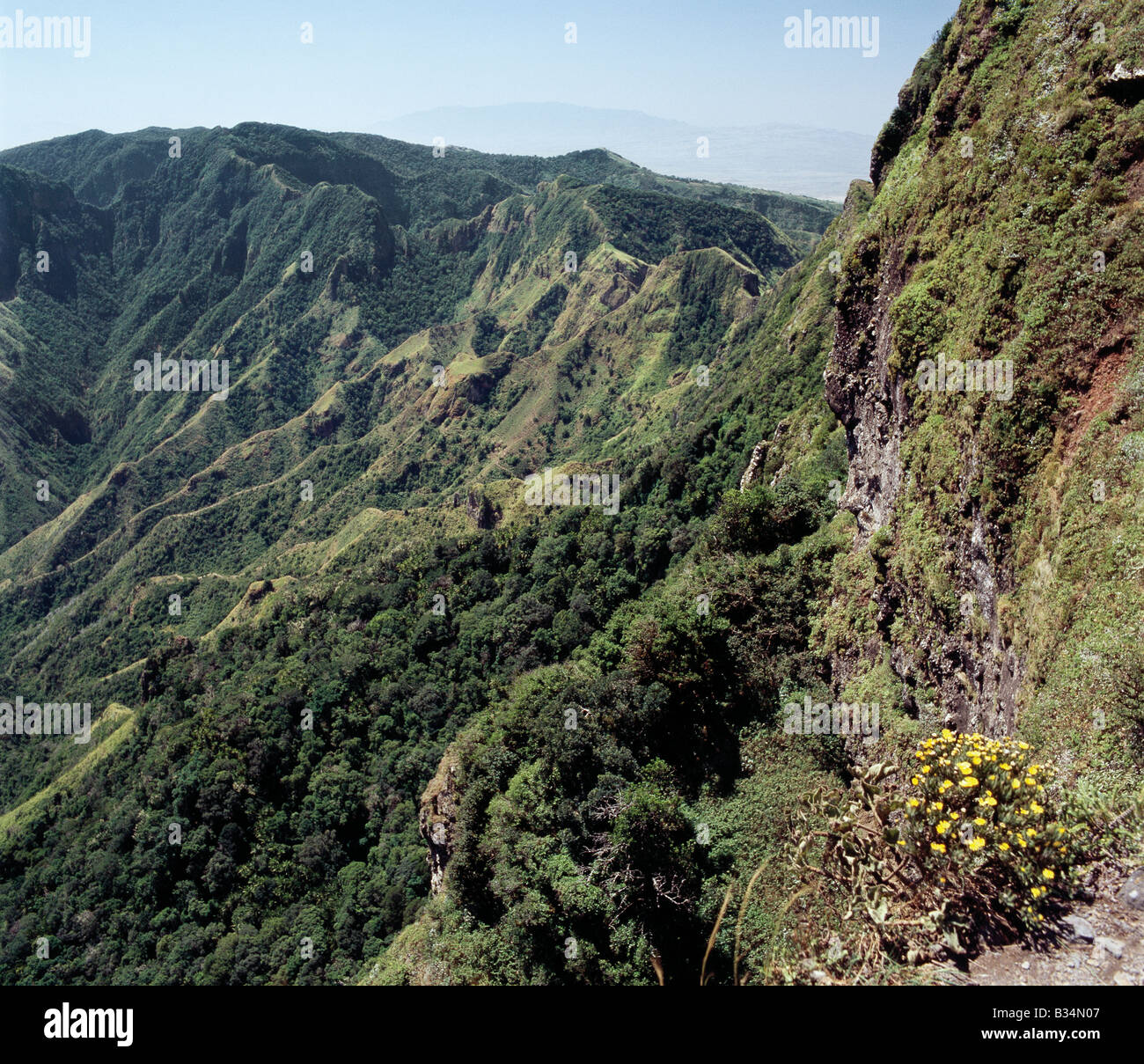 Kenya, Marsabit, Mount Kulal. Mount Kulal is divided into two by an ...