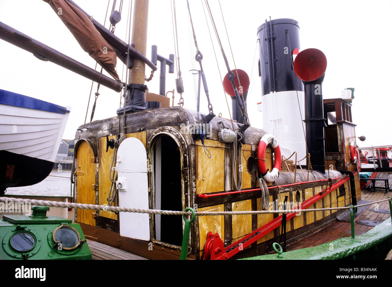 Lydia Eva vintage drifter herring fishery fishing vessel funnels mast ...