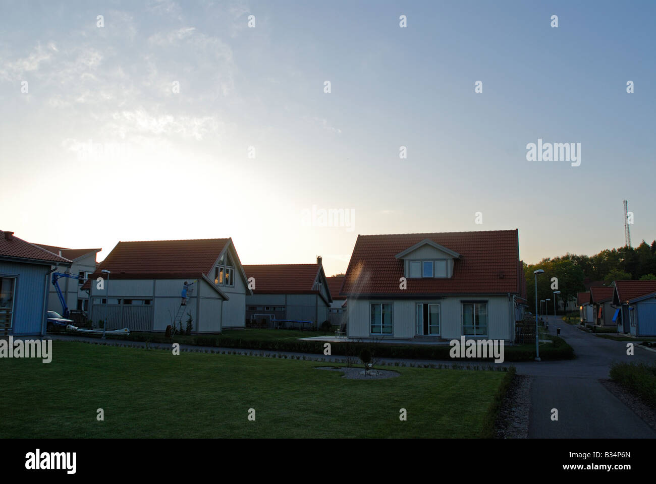 Modern houses, Sweden Stock Photo - Alamy
