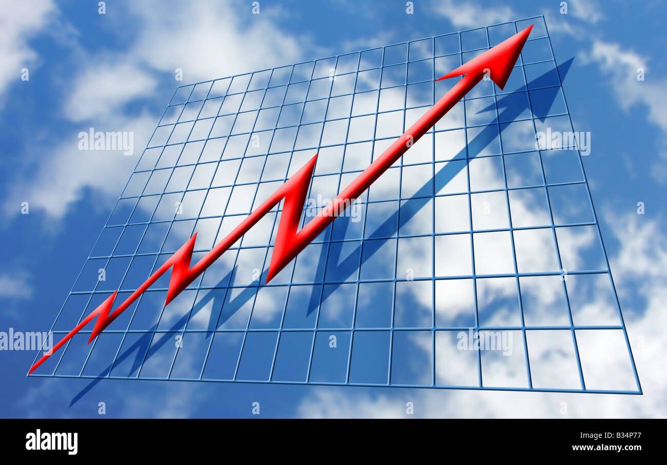 Background showing chart on sky background Stock Photo - Alamy