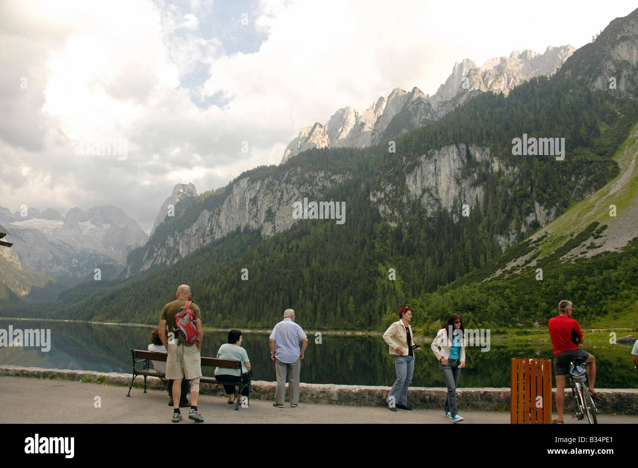 Austria Upper Austria Gosau Lake Gosau in the Dachstein Mountains ...