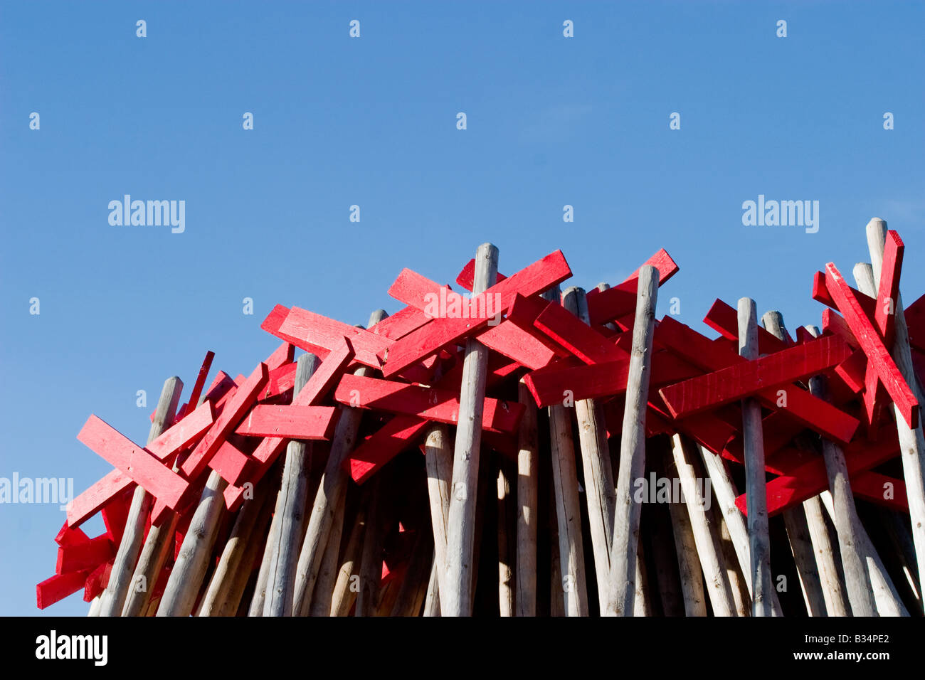 Pole with a cross rod hi-res stock photography and images - Alamy