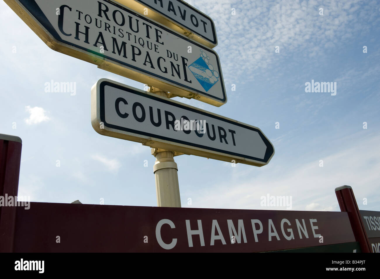 route touristique du champagne sign at chavot champagne ardenne france ...
