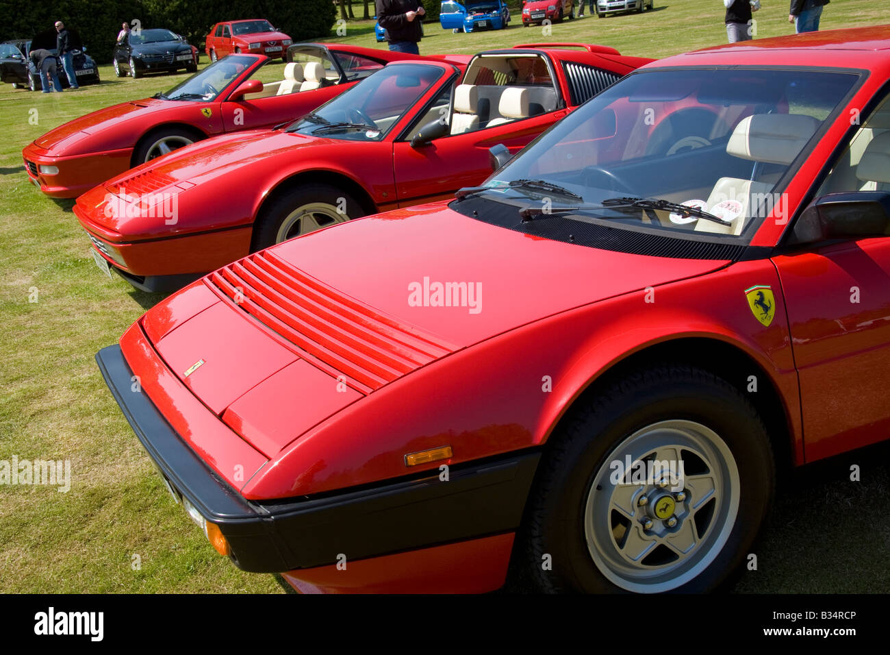 Red Ferrari's at Italian Car Day, St. Andrews, Fife, Scotland Stock ...