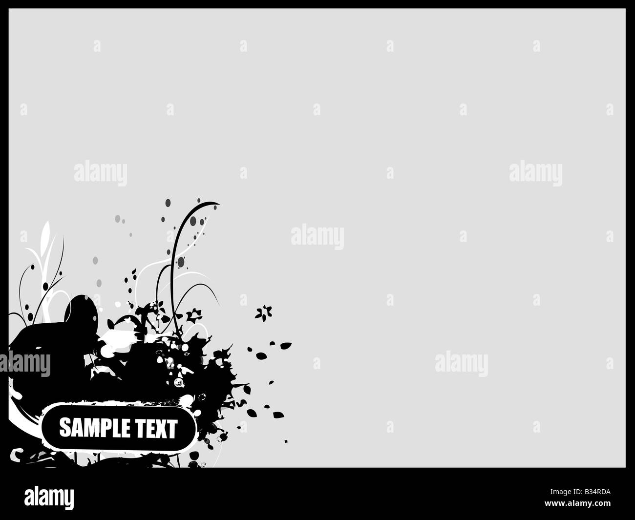 splatter design and text template Stock Photo - Alamy
