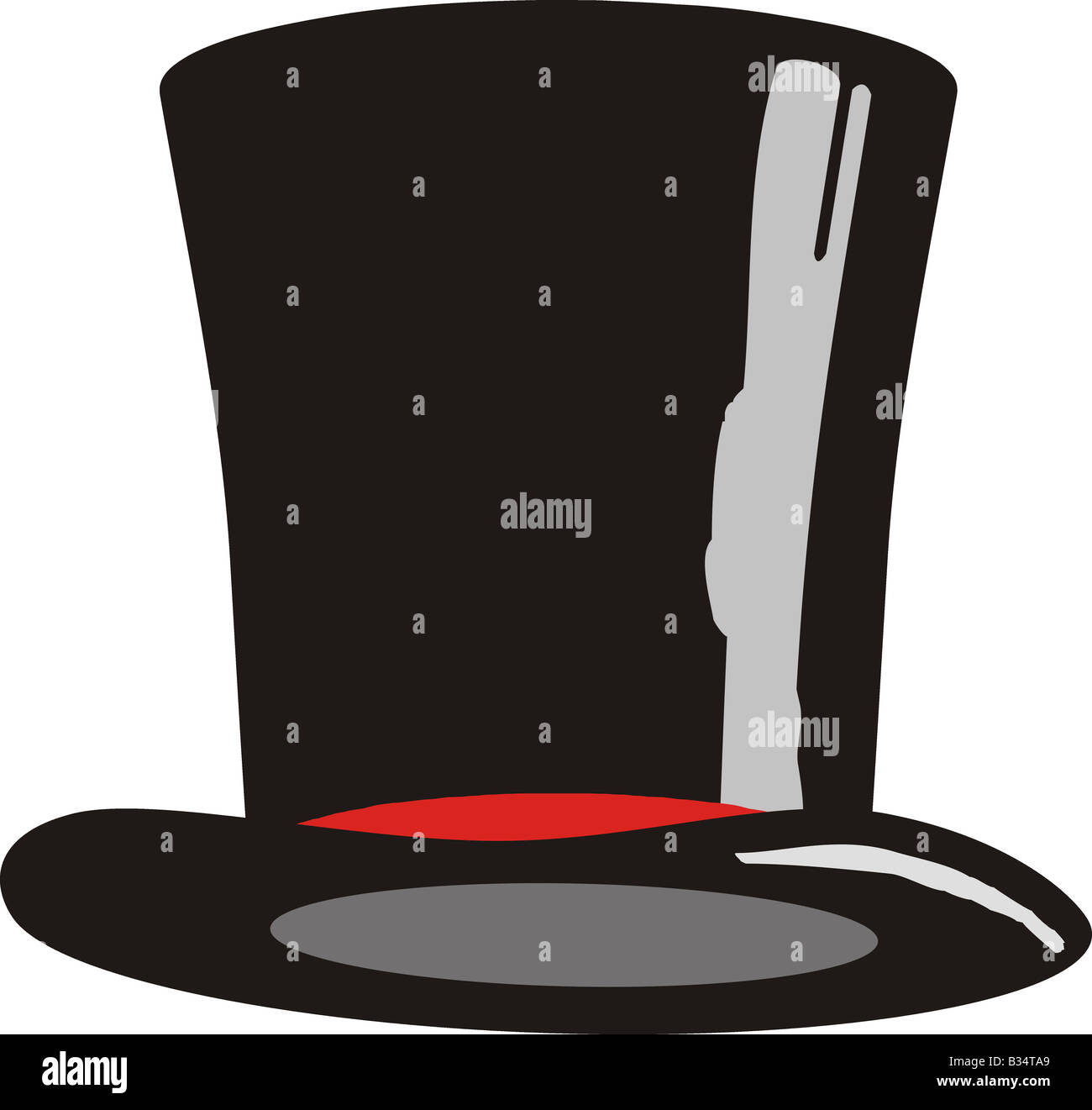 vector illustration of classic top hat Stock Photo - Alamy
