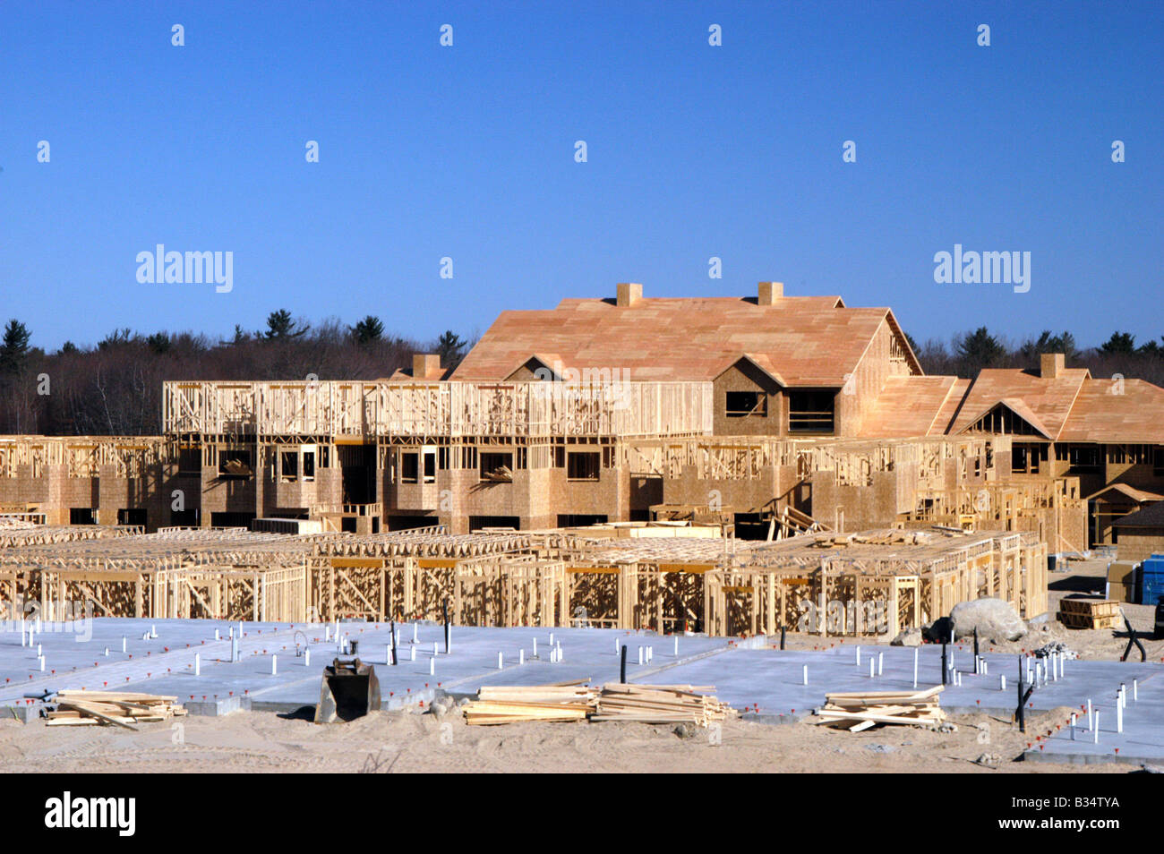 Apartment building under constructions, Rhode Island, USA Stock Photo ...