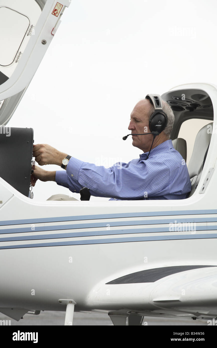 man with airplane Stock Photo - Alamy