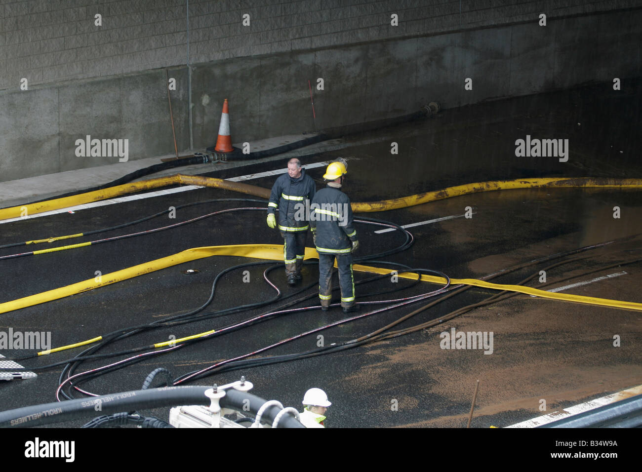 Belfast M1 Broadway underpass flood Stock Photo - Alamy