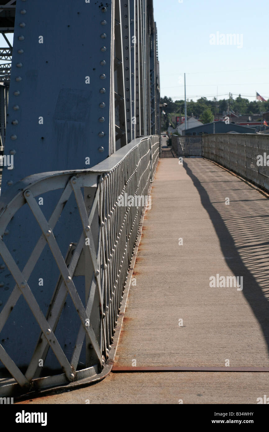 Walkway Michigan street bridge over ship canal Sturgeon Bay Wisconsin ...