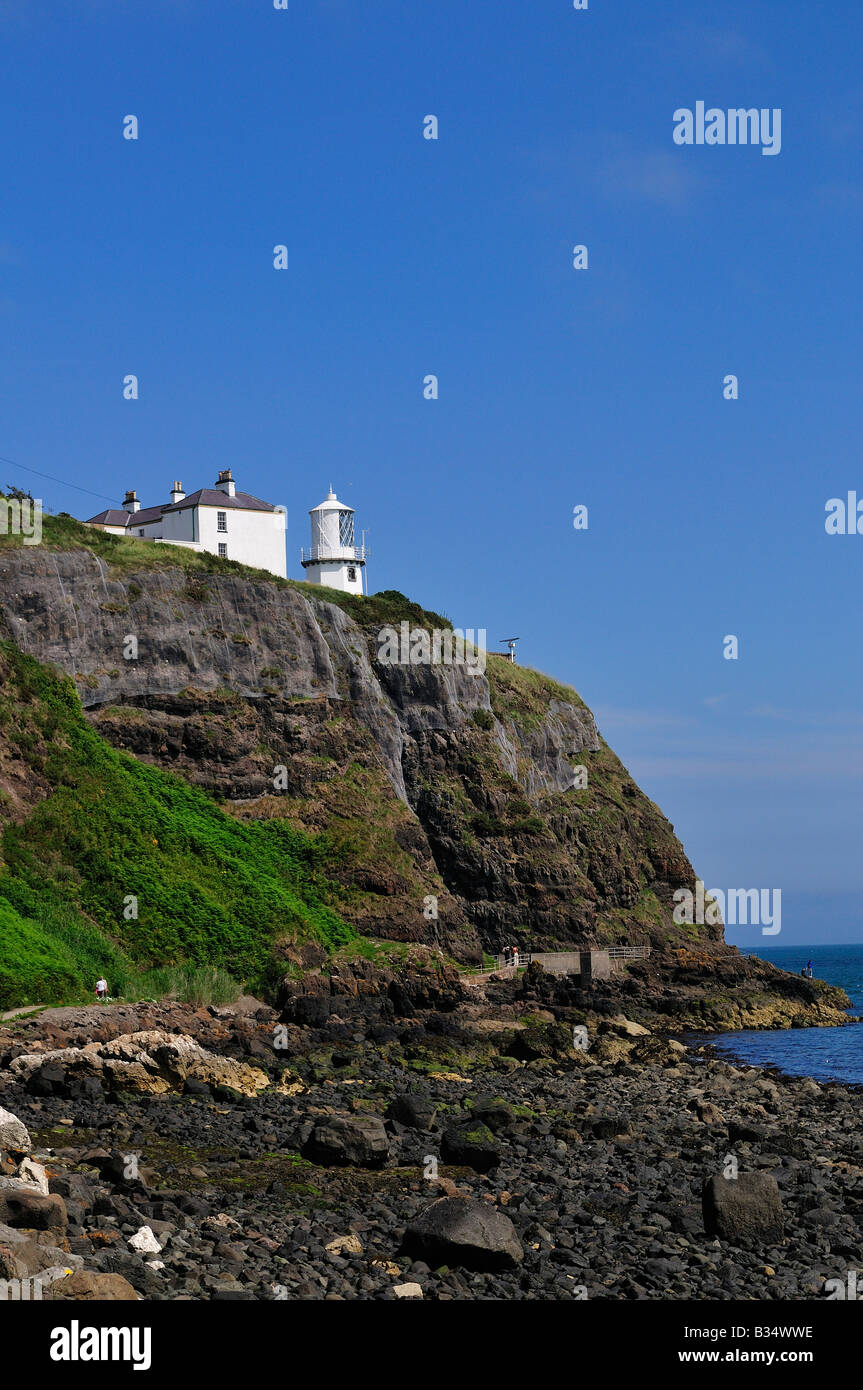Whitehead lighthouse on a bright summers day Stock Photo - Alamy