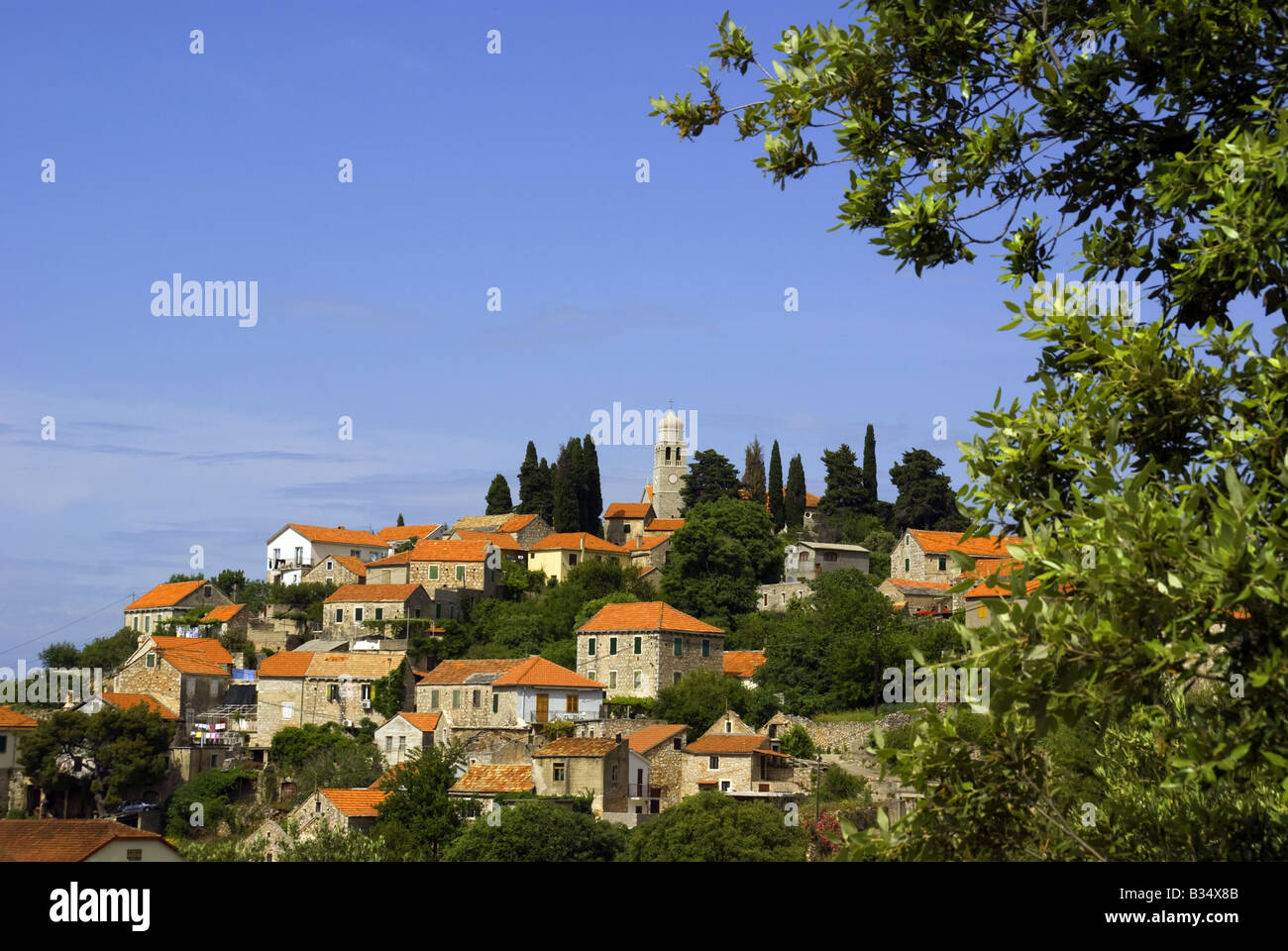 Hvar Island village of Vrisnik Stock Photo - Alamy