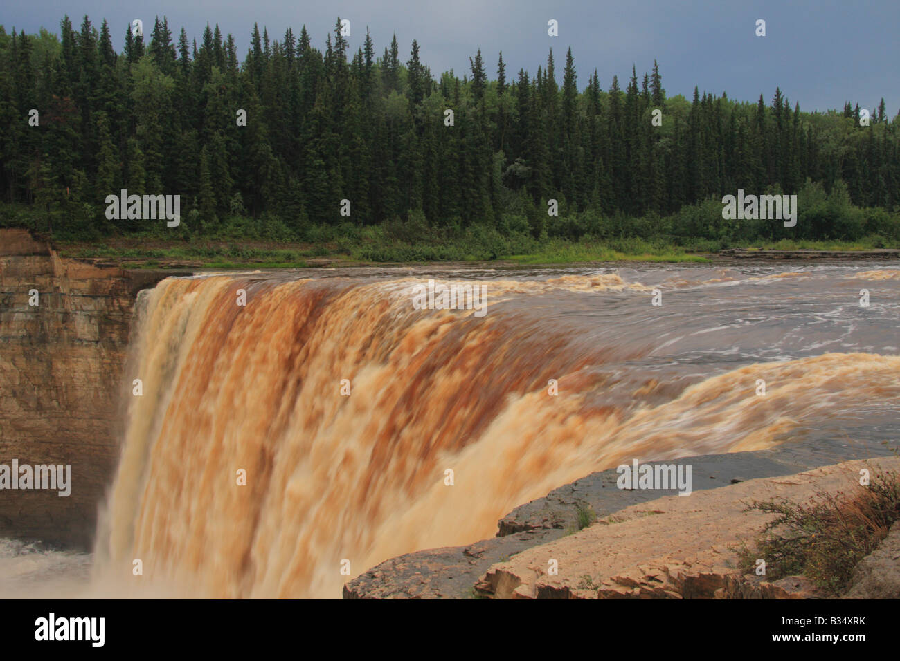 Alexandra Falls on road 1, Northwest Territories Stock Photo - Alamy