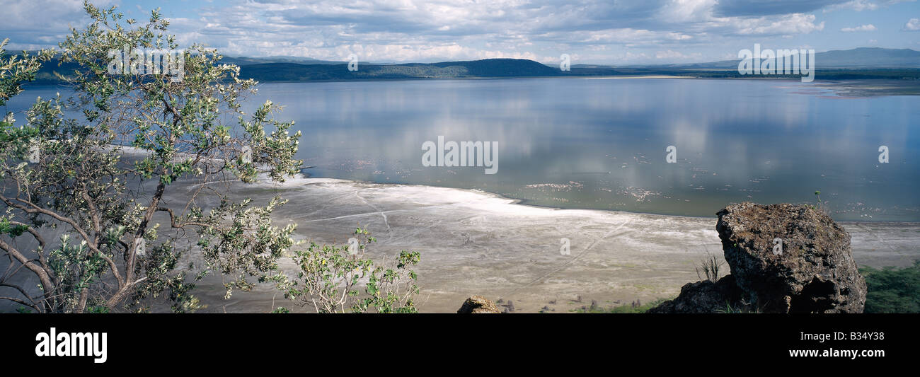 Kenya, Nakuru , Lake Nakuru. Lake Nakuru is a shallow alkaline lake ...