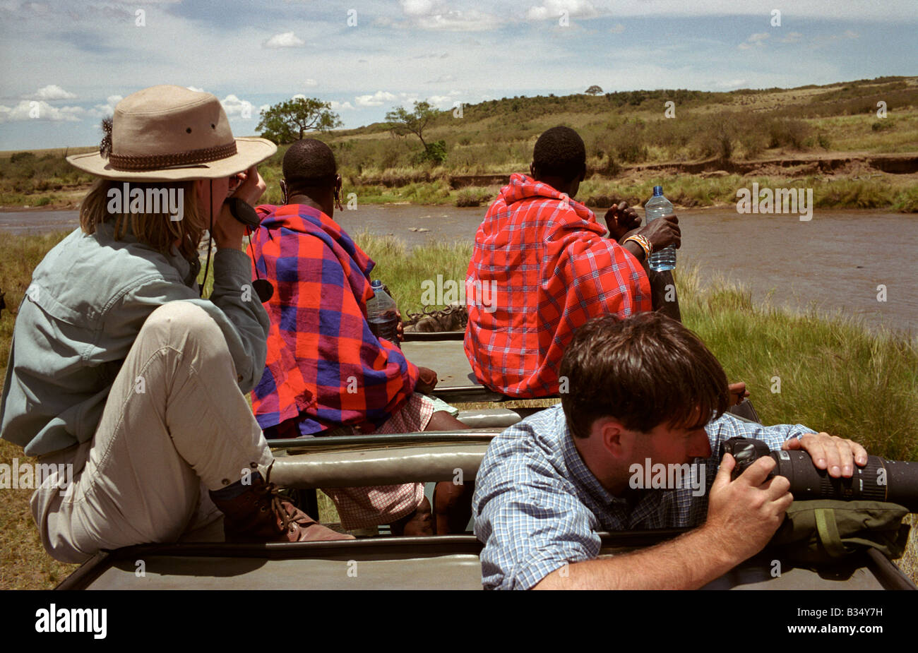 Kenya, Masai Mara. Watching the migration Stock Photo - Alamy