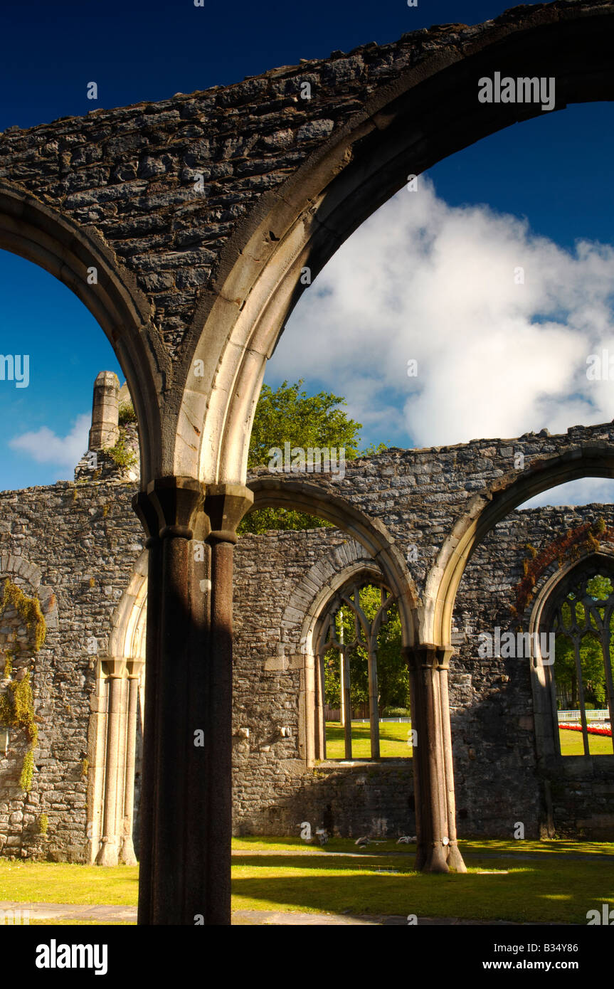 The interior stonework of Charles Cross church in Plymouth city centre ...