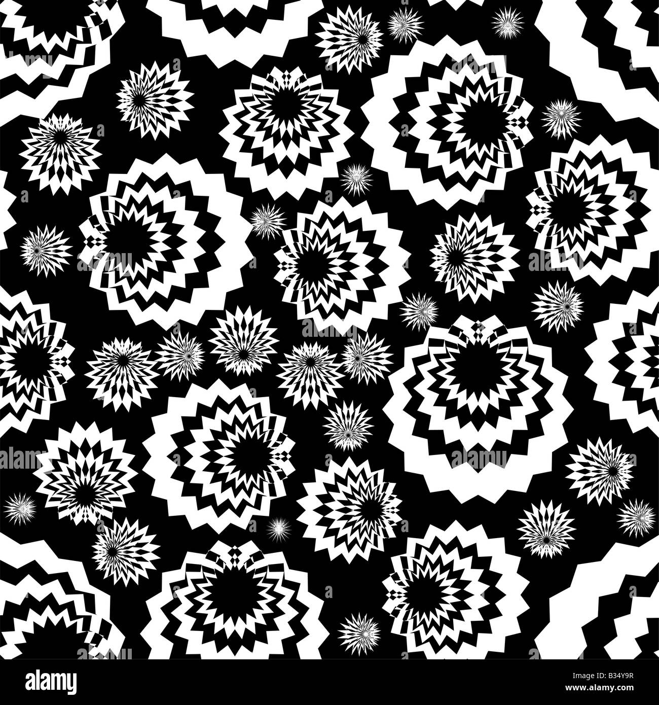 Seamless repeating tile design in black and white Stock Photo - Alamy